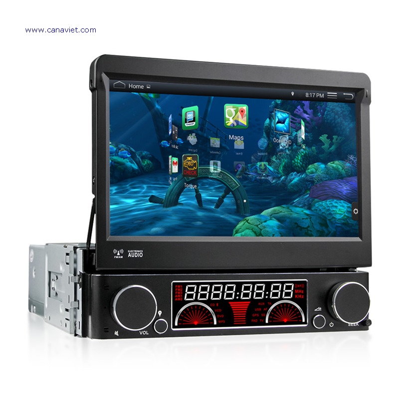 quad core android single one 1 din car radio audio dvd gps navigtion