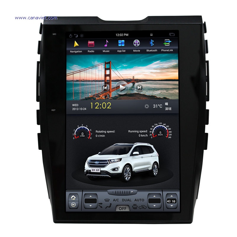 tesla style vertical screen android autoradio sat nav car multimedia ...