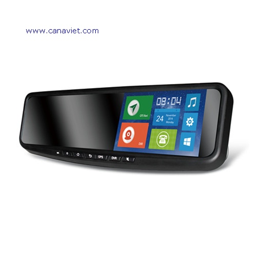 Rear View Rearview Mirror DVR GPS Navigation Tracker Bluetooth ...