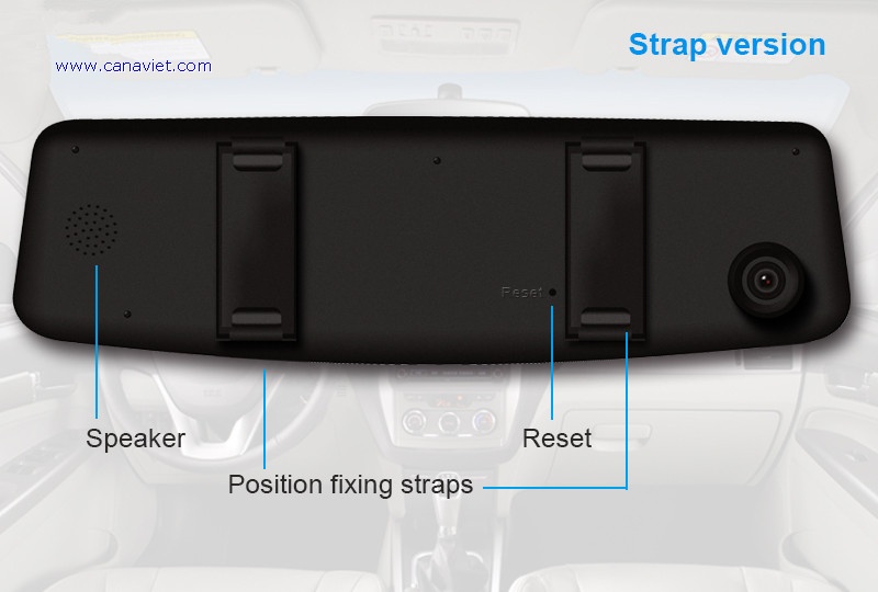 Rear View Rearview Mirror DVR GPS Navigation Tracker Bluetooth ...