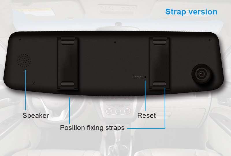 Rear View Rearview Mirror DVR GPS Navigation Tracker Bluetooth ...