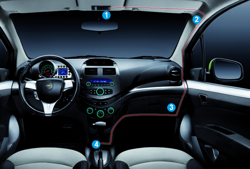 Rear View Rearview Mirror DVR GPS Navigation Tracker Bluetooth ...