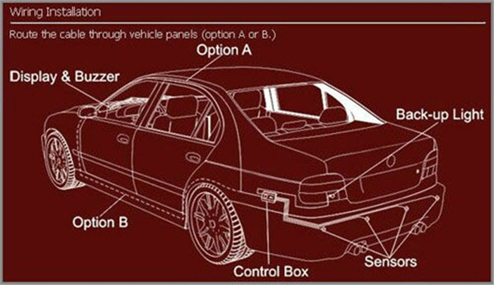 LCD Reverse Reversing Backup Parking Sensor Radar Aids Assist System